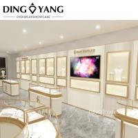China Brushed Stainless Steel Jewelry Shop Interior Design With Custom Color Size for sale