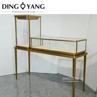 China Custom Made Metal Glass Elegant Modern Jewelry Showcase No Installation And Can Be Used Directly for sale