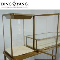 China Custom Made Metal Glass Elegant Modern Jewelry Showcase No Installation And Can Be Used Directly for sale