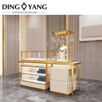 China Modern Lockable New Lighting Gold Jewellery Showcase Jewellery Furniture Showcases for sale