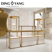China Modern Fashion Style Glass Luxury Upscale Jewellery Shop Showcase With Low Power Consumption Lights for sale