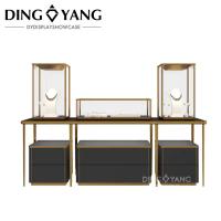 China Modern Fashion Glass Exhibition Jewellery Showcase Jewellery Counter With Led Lights for sale
