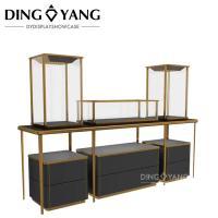China Modern Fashion Glass Exhibition Jewellery Showcase Jewellery Counter With Led Lights for sale