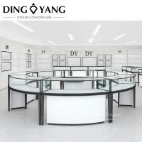 China Custom Modern Fashion Style Black White Jewellery Showcase Cabinets No Installation for sale