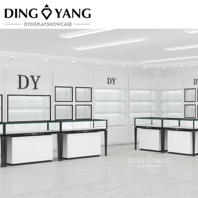 China Custom Made Black White Showcase For Jewellery Shop Modern Fashion Style for sale