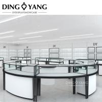 China Custom Made Black White Showcase For Jewellery Shop Modern Fashion Style for sale