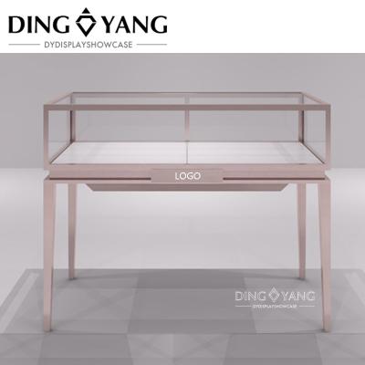 China Custom Metal Glass Jewelry Showcase Counter Combination Of Practicality And Beauty for sale