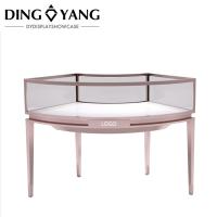 China Custom Metal Glass Jewelry Showcase Counter Combination Of Practicality And Beauty for sale