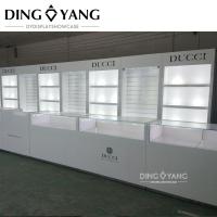 China Modern Fashion Style Full White Wood Jewelry Counter Display No Installation for sale