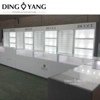 China Modern Fashion Style Full White Wood Jewelry Counter Display No Installation for sale