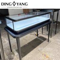 China Simple Modern Black Luxury Jewelry Show Case With Low Power Consumption Lights for sale