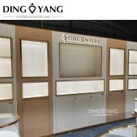China Modern Fashion Style Wooden Jewellery Wall Showcase With Low Power Consumption Led for sale