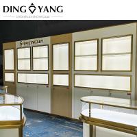 China Modern Fashion Style Wooden Jewellery Wall Showcase With Low Power Consumption Led for sale