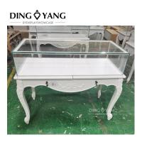 China Custom Full White European Style Wood Jewelry Showcase No Installation And Can Be Used Directly for sale
