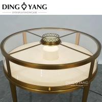 China Fashion Round Jewelry Display Cases, Metal Frame Output Voltage 12 V Used Directly for sale