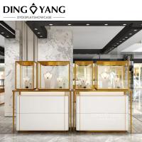 China Custom Jewelry Display Cases Durable Sophisticated Design Style With Lights Systems for sale
