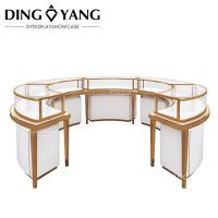 China Factory Supplier Custom Made Jewelry Display Showcase With Ultra Clear Tempered Glass Anti-Fingerprint Stainless steel for sale