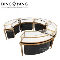 China Manufacturer Supplier, Round Center Island Fashion Custom Made Jewellery Display Cabinet, Glass Top Jewelry Showcases for sale