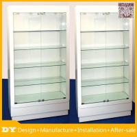 China Customized good quality wall glass jewelry display shelves with lighting for sale