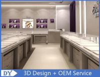 China Customized good quality modern fashion wooden glass jewlery display case with led lights decorated for sale