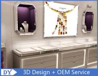 China Customized good quality modern fashion wooden glass jewlery display case with led lights decorated for sale