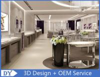 China Customized good quality modern fashion wooden glass jewlery display case with led lights decorated for sale
