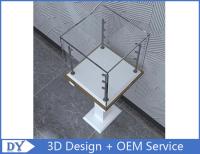 China 3D Design Modern Wooden Tempered Glass Jewelry Display Case For Shopping Mall for sale