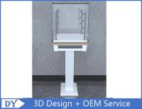 China 3D Design Modern Wooden Tempered Glass Jewelry Display Case For Shopping Mall for sale