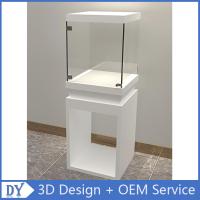 China Manufacturer wholesale custom made white color glass display cases for museums for sale