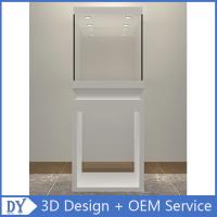 China Manufacturer wholesale custom made white color glass display cases for museums for sale