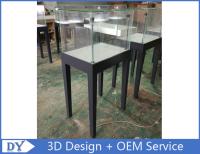 China Wholesale large quantity modern fashion simple wooden gray color exhibition display cases with lock for sale