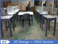 China Wholesale large quantity modern fashion simple wooden gray color exhibition display cases with lock for sale