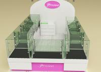 China Fully Lockable Wood Glass Jewelry Showcase Kiosk , Retail Commercial Display Cases for sale