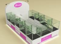 China Fully Lockable Wood Glass Jewelry Showcase Kiosk , Retail Commercial Display Cases for sale