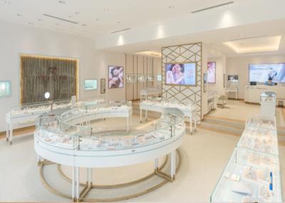 China Professional 3D Design Jewellery Shop Display Counters With Stainless Steel Leg for sale
