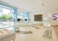 China Perfect Glass Jewelry Display Cases Retail Store Stainless Steel Wooden Material for sale