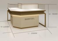 China Nice Commercial Jewellery Display Counter Stainless Steel Combined With Wooden for sale