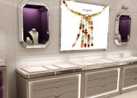 China Contemporary Gray Color Jewelry Display Cases Full Assembly Structure for sale