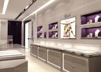 China Contemporary Gray Color Jewelry Display Cases Full Assembly Structure for sale