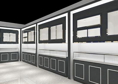 China Elegant Design Retail Jewelry Display Cases Decorated With LED Spot Lights for sale