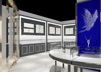 China Elegant Design Retail Jewelry Display Cases Decorated With LED Spot Lights for sale