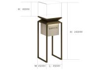 China 12 V Output Power Custom Glass Display Cases Bronze Color Free 3D Design for sale