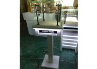 China White Painting Color Lockable Glass Display Case For Jewelry Exhibition for sale