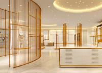 China Luxury Stainless Steel Store Display Fixtures For Women Clothing Shop for sale