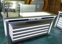 China Attractive Lighted Jewelry Display Case Fully White Lacquer Color Surface for sale