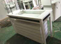 China Attractive Lighted Jewelry Display Case Fully White Lacquer Color Surface for sale