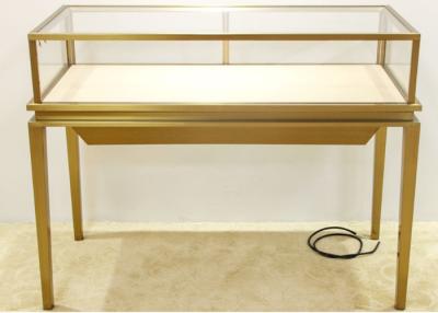 China Luxury Jewelry Display Cases Stainless Steel Tempered Glass Material for sale