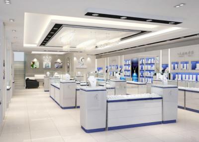 China Modern Nice White Showroom Display Cases / Jewelry Display Cases Custom Logo for sale