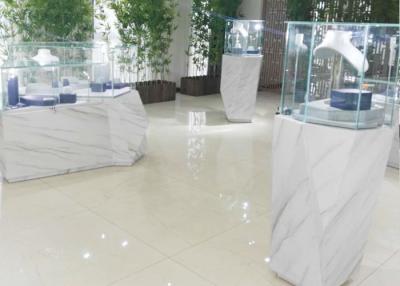 China Wooden Glass Jewelry Showroom Display Cabinets Bizarre Style Design for sale
