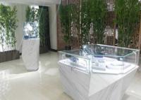 China Wooden Glass Jewelry Showroom Display Cabinets Bizarre Style Design for sale